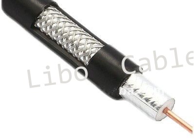 Low Loss 200 Coaxial Cable with PVC Jacket , Flexible Braided 50 Ohm ...